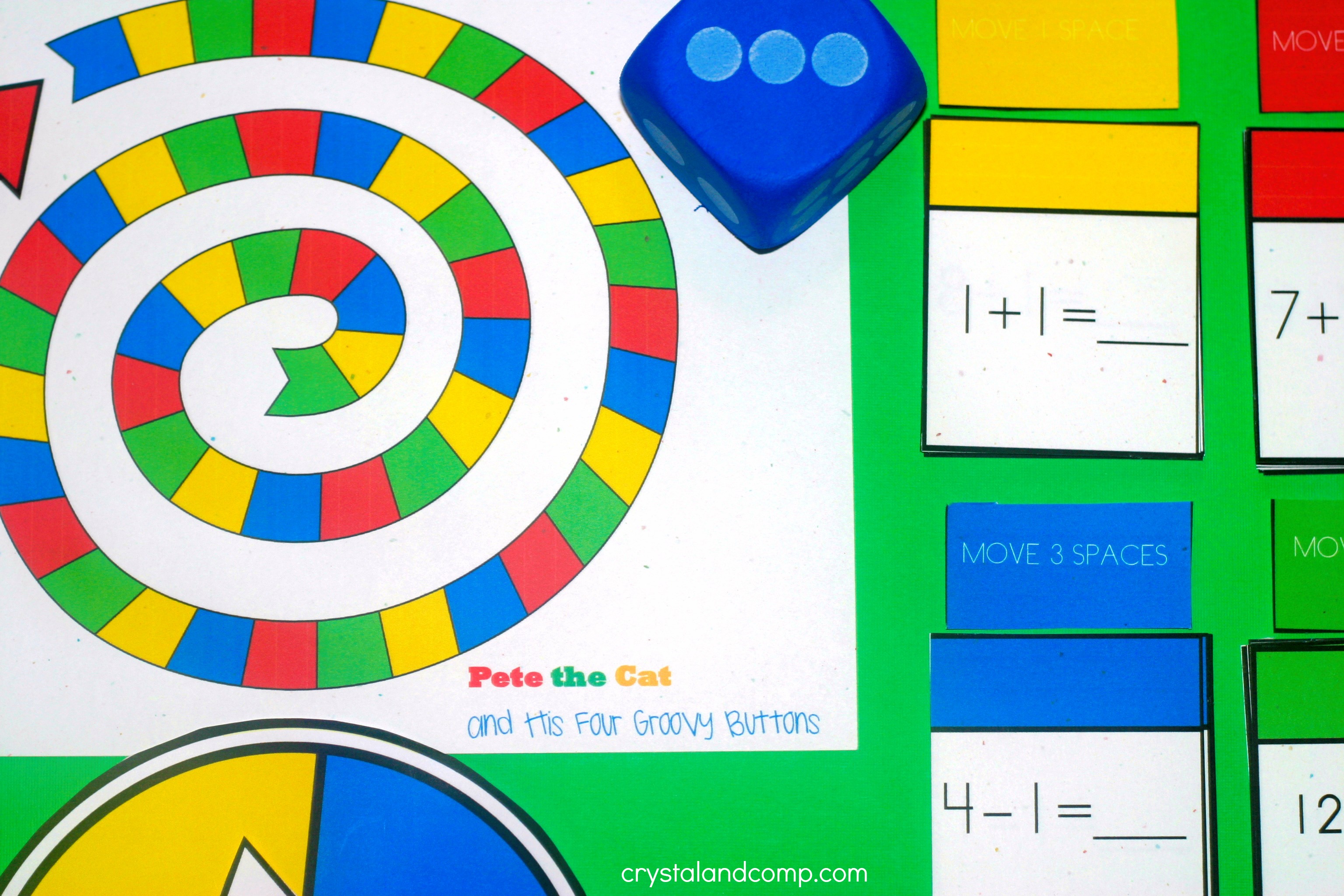 Free Printable Math Game Pete The Cat Inspired CrystalandComp Free Printable Math Game Pete The Cat Inspired CrystalandComp