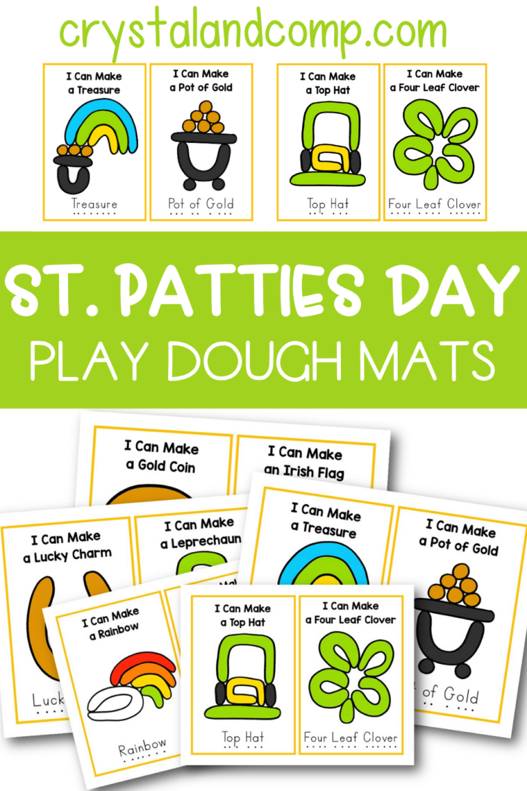 St Patricks Day Printable Play Dough Mats