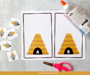 Bee Hive Alphabet Printable