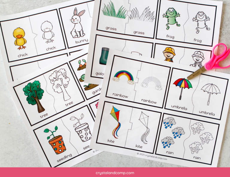 Printable Vocabulary Puzzles for Spring