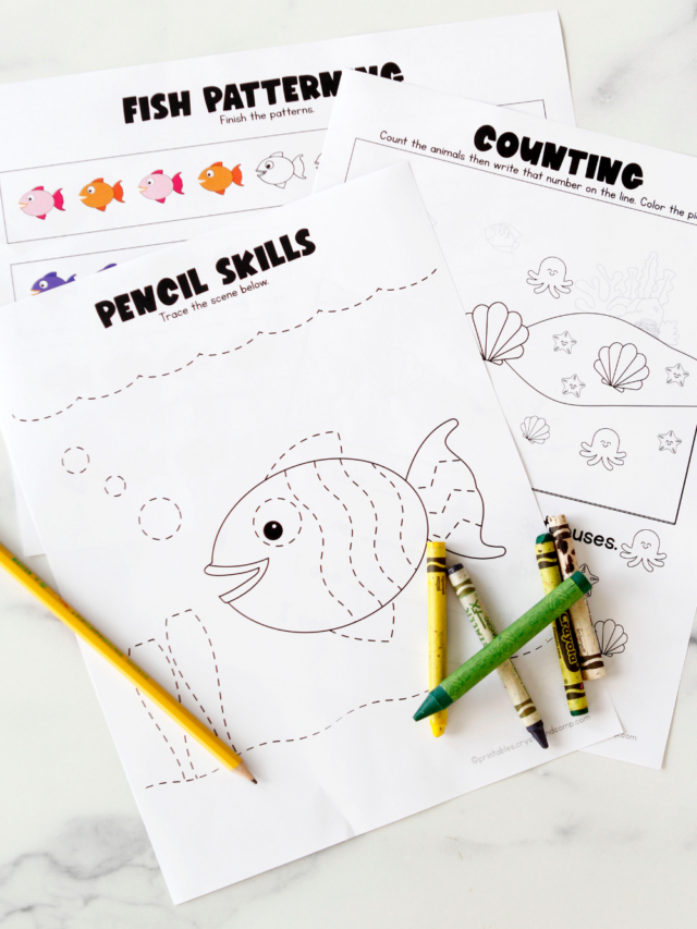 Rainbow Fish Printables for Preschoolers Story