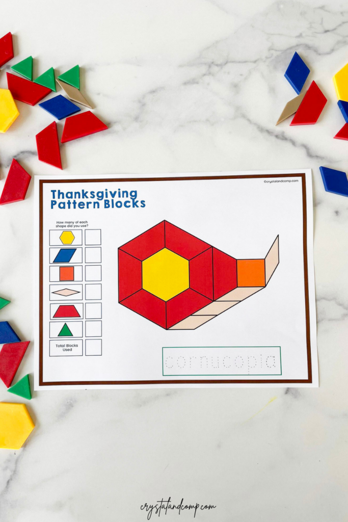 Thanksgiving Pattern Block Printables