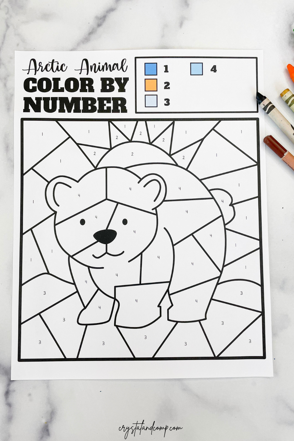 Colour By Numbers Little Polar Bear 81171595 Colour By Numbers Little Polar Bear 81171595