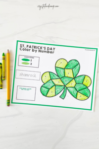 St Patrick's Day Color by Number Printables