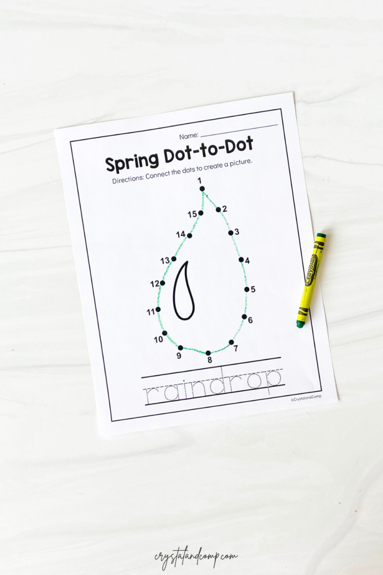 Spring Dot to Dot Printables