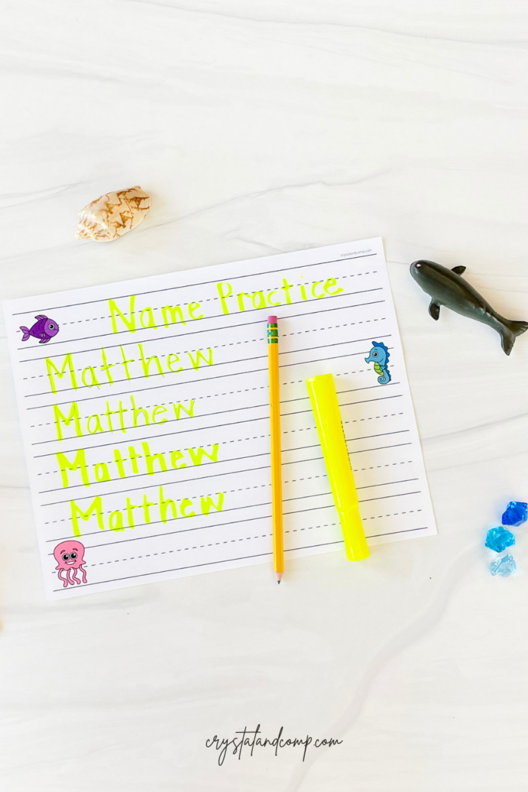Ocean Themed Handwriting Printables for Kids