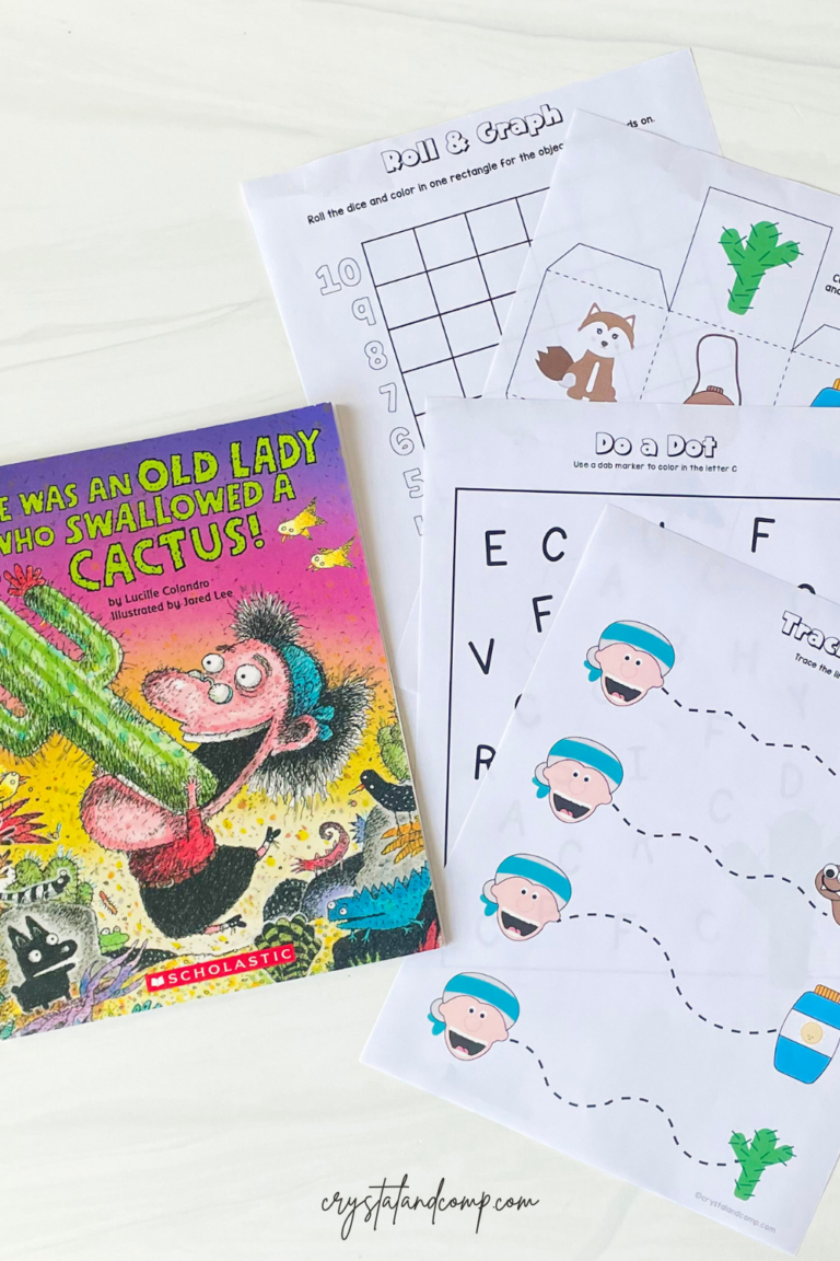 There Was an Old Lady Who Swallowed a Cactus Printables