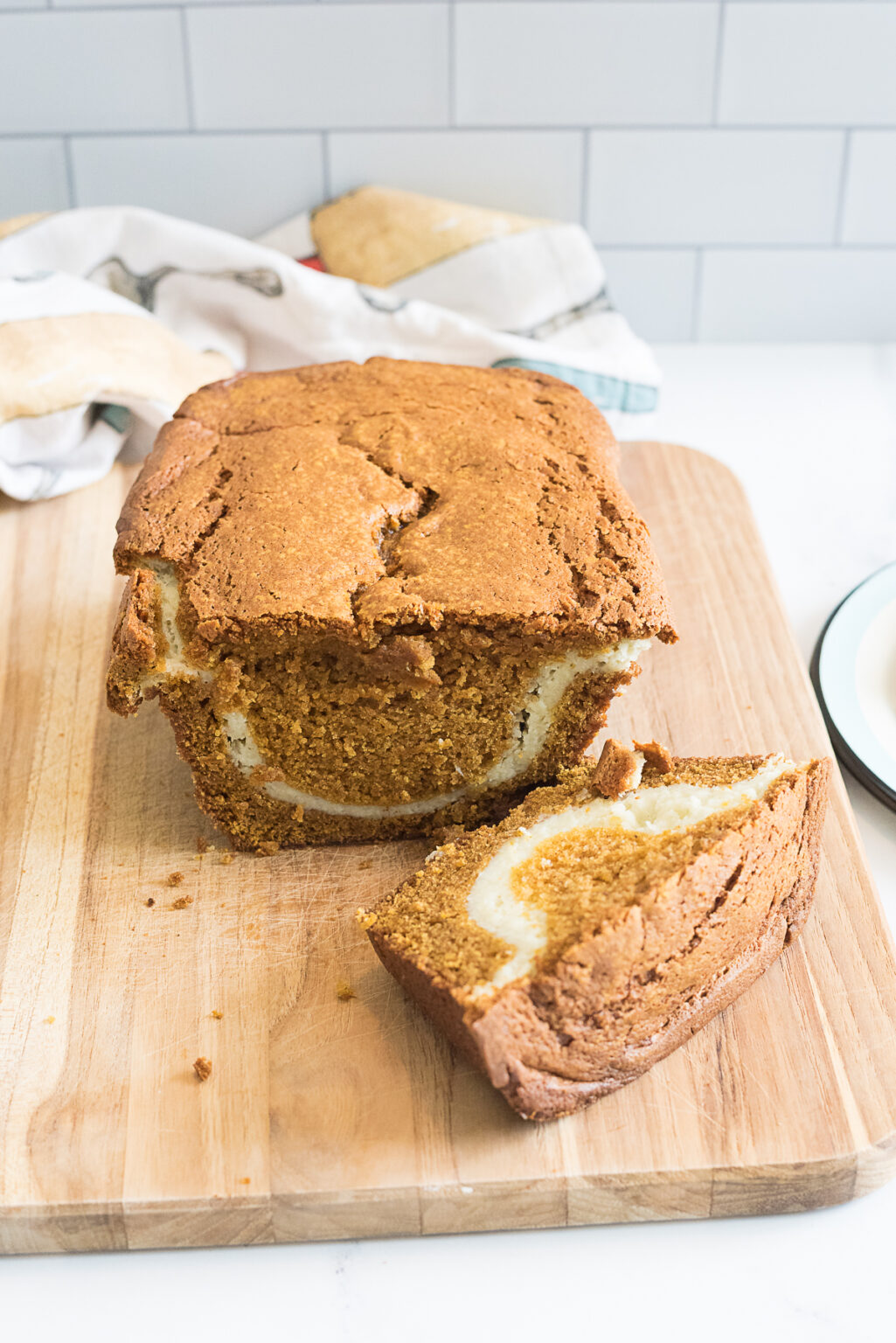 Easy Pumpkin Bread with Cream Cheese Filling