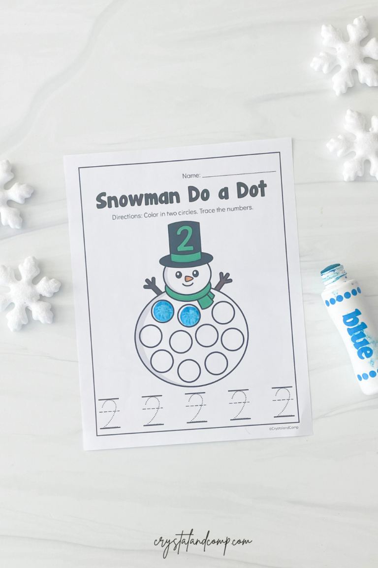Snowman Do a Dot Printables - CrystalandComp.com