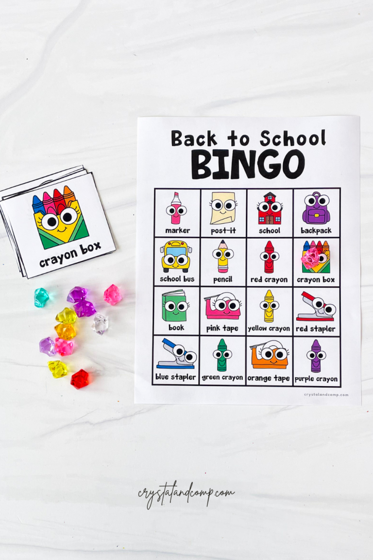 Back to School Bingo Printables - CrystalandComp.com