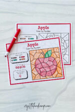 Apple Color by Number Printables - CrystalandComp.com