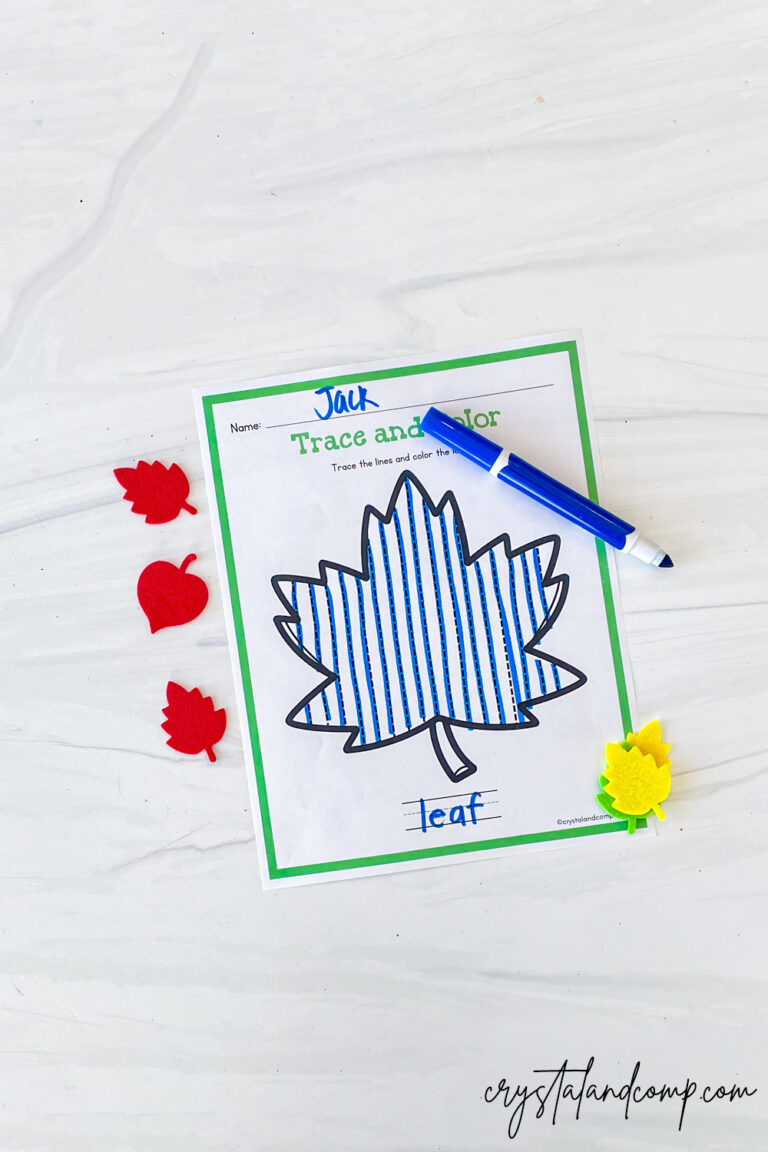 Leaf Line Tracing Printables - CrystalandComp.com