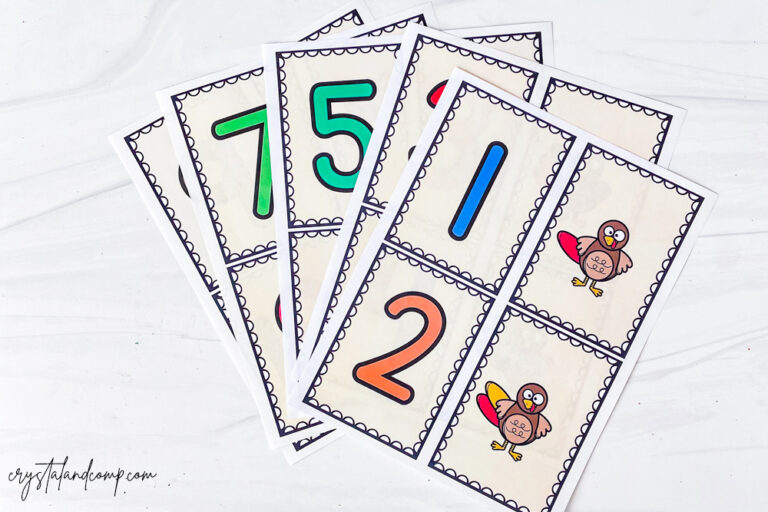Turkey Number Matching Game - CrystalandComp.com
