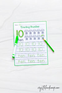 Elf Number Tracing Printables - CrystalandComp.com