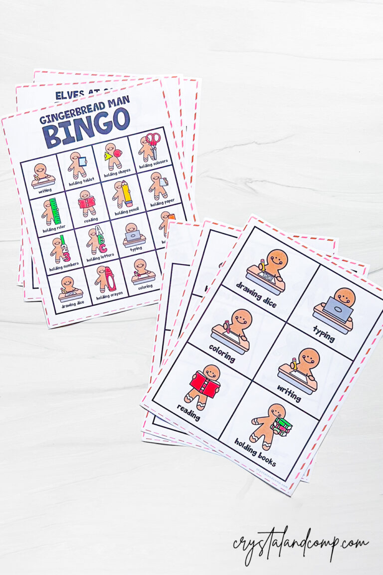 Gingerbread Man Bingo Printables - CrystalandComp.com