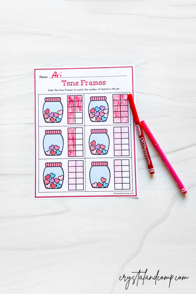 Heart Counting Preschool Printables - CrystalandComp.com