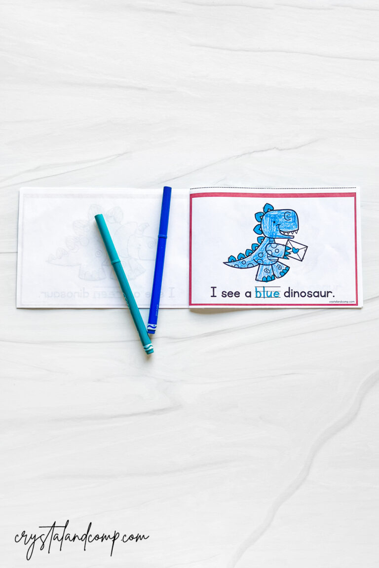 Valentine Dinosaur Printable Book - CrystalandComp.com