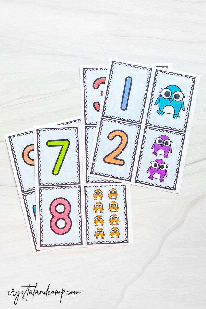 Winter Penguin Matching Game - CrystalandComp.com
