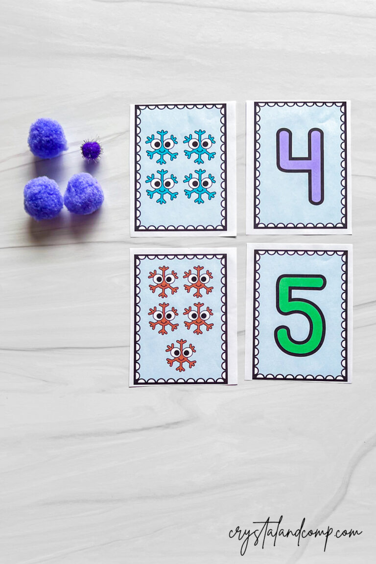 Winter Snowflake Matching Game - CrystalandComp.com