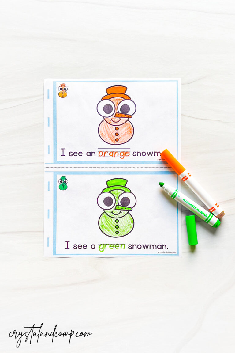 Winter Snowman Printable Book - CrystalandComp.com
