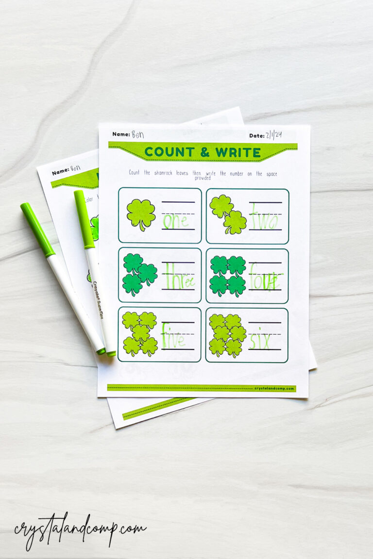 Shamrock Math Printables - CrystalandComp.com