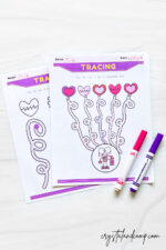 Valentine Robot Line Tracing Printables - CrystalandComp.com