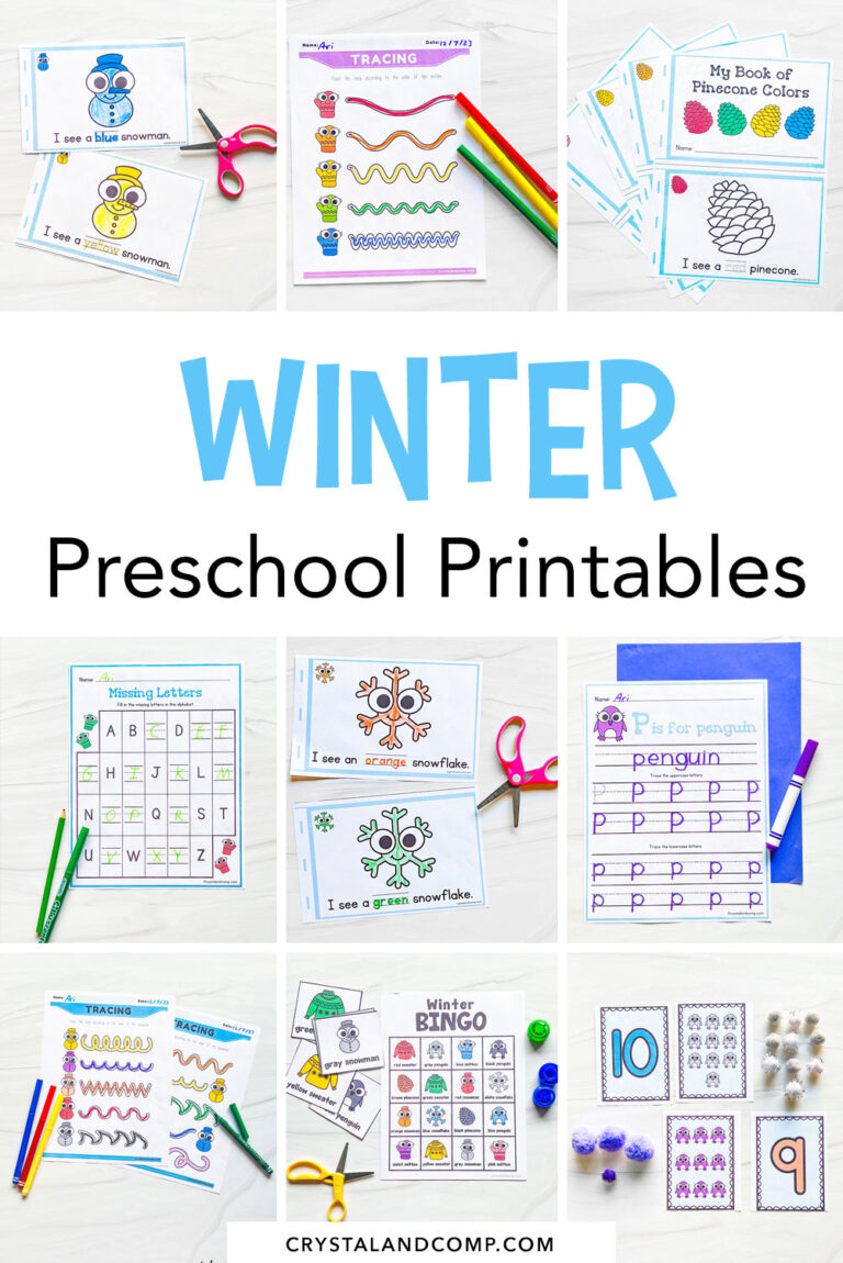 Winter Preschool Printables - CrystalandComp.com