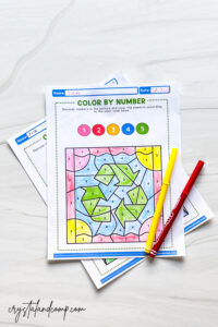 Earth Day Color by Number Printables - CrystalandComp.com