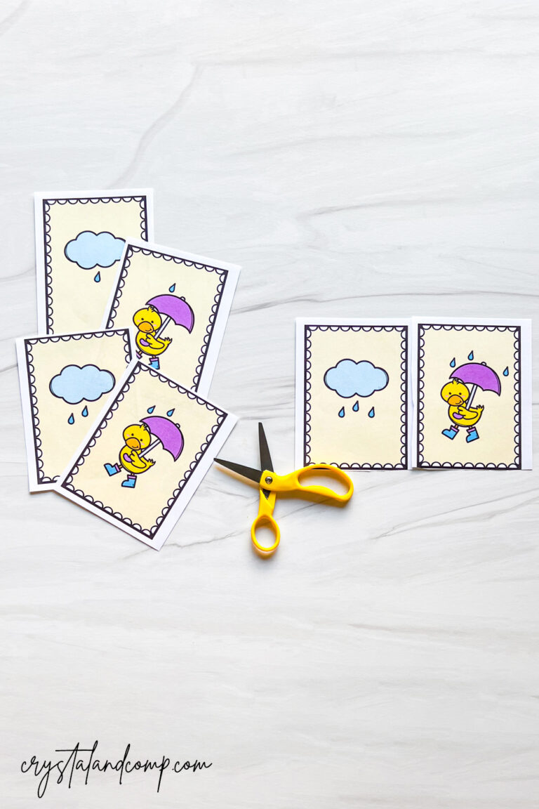 Raindrop Matching Printables - CrystalandComp.com