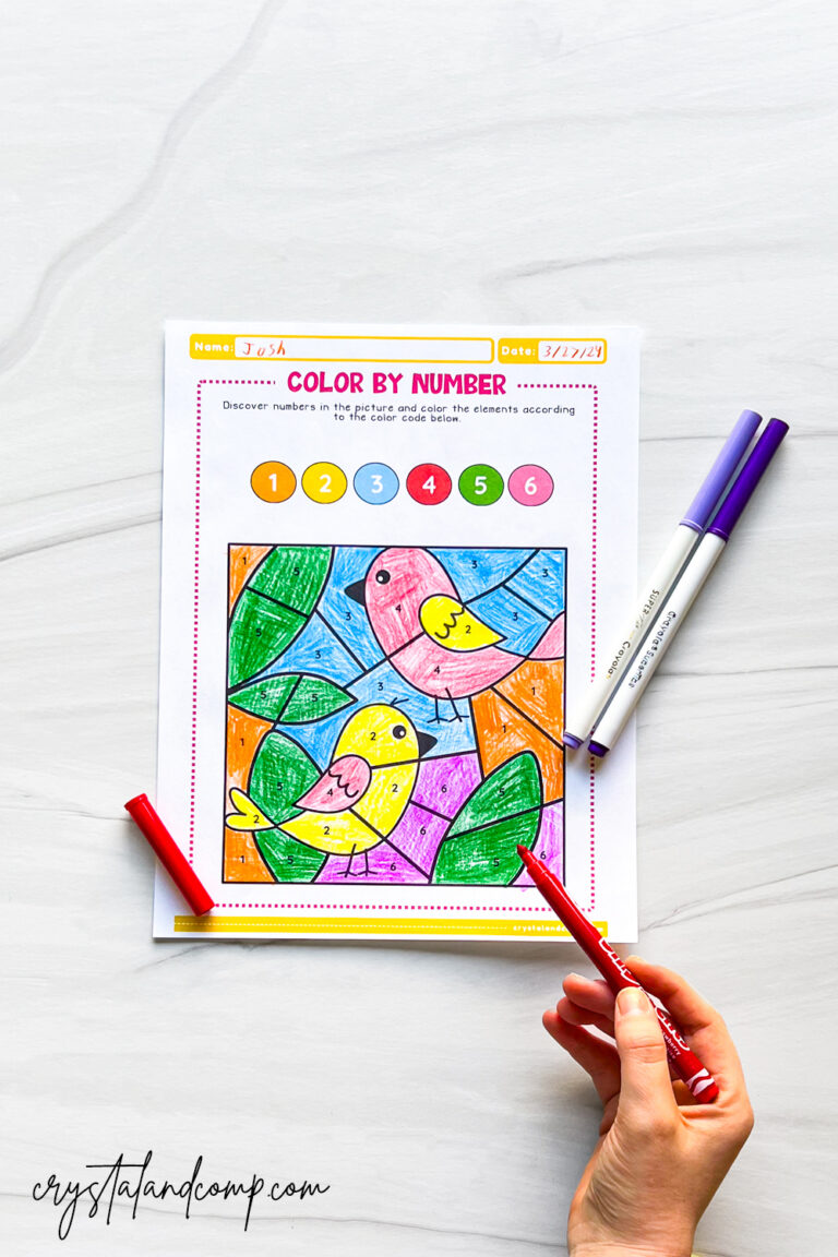 Spring Color by Number Printables - CrystalandComp.com