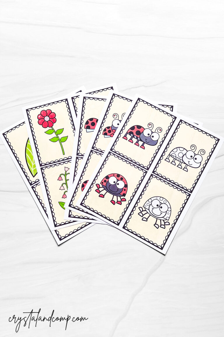 Ladybug Matching Printables - CrystalandComp.com