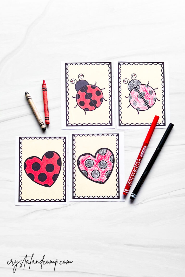 Ladybug Matching Printables - CrystalandComp.com