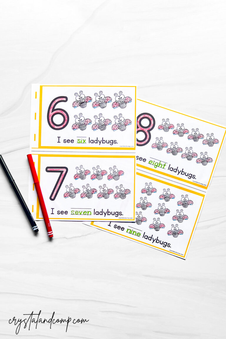 Ladybug Printable Counting Book - CrystalandComp.com