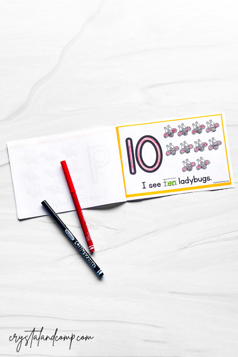 Ladybug Printable Counting Book - CrystalandComp.com