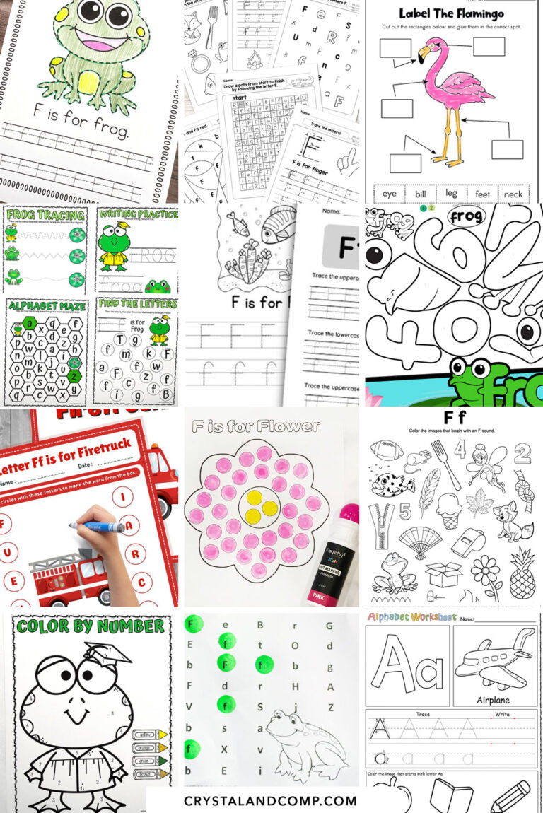 Letter F Preschool Worksheets - CrystalandComp.com