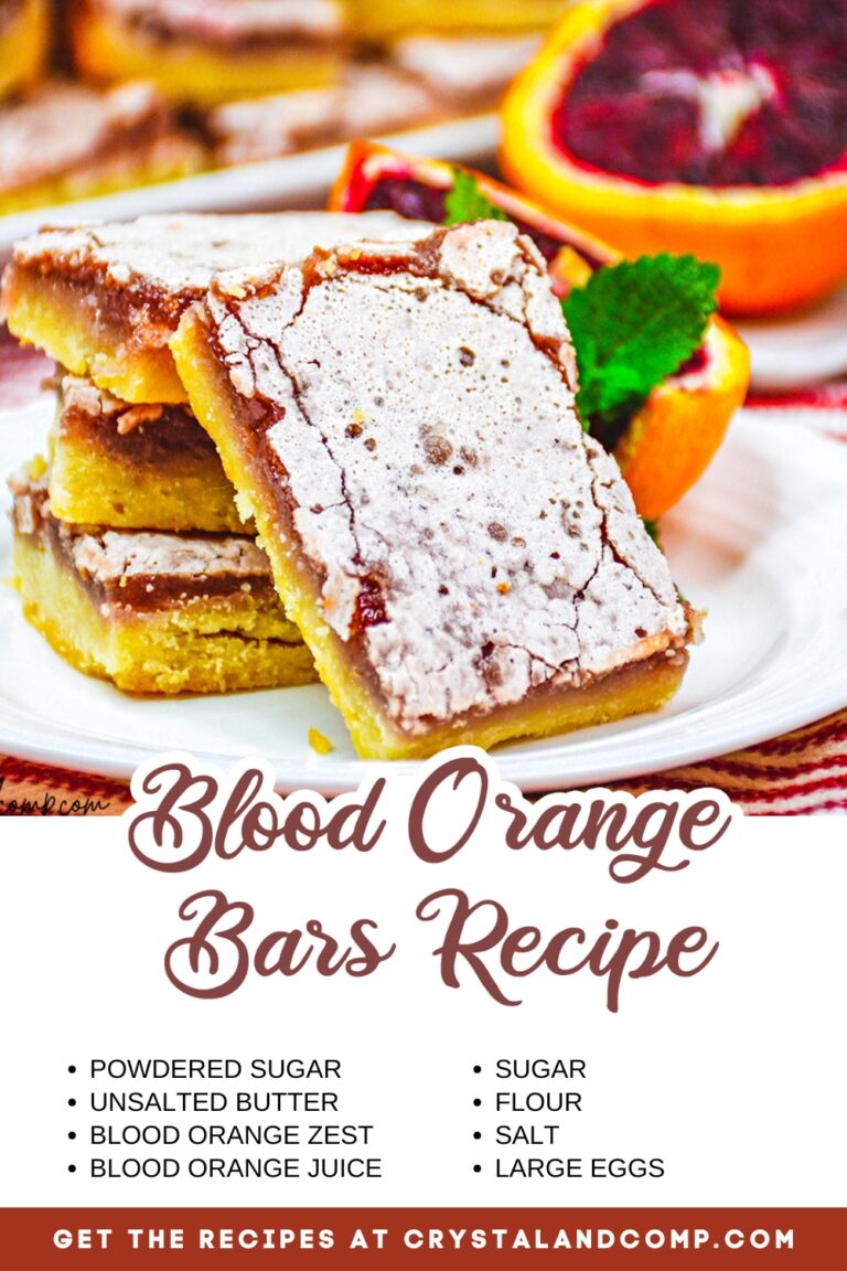 Blood Orange Bars Recipe - CrystalandComp.com