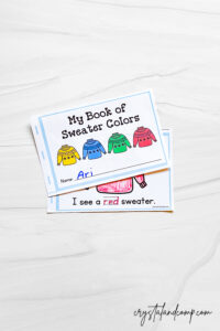 Winter Sweater Printable Book - CrystalandComp.com