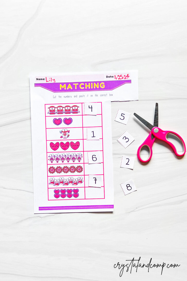 Valentine Robot Math Printables - CrystalandComp.com