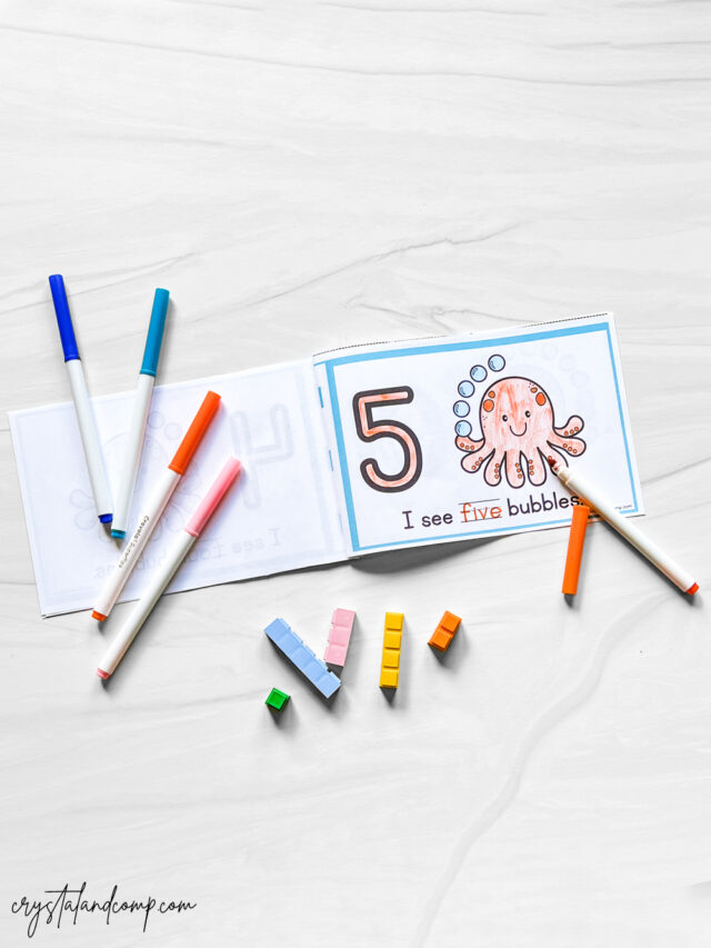 Octopus Counting Printable Book - CrystalandComp.com